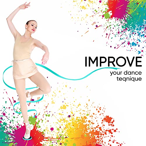 Ballet Turning Disc for Dancers, Gymnastics and Ice Skaters. Portable Turn Board for Dancing on Releve. Make Your Turns, Pirouette and Balance Better (Sky blue)