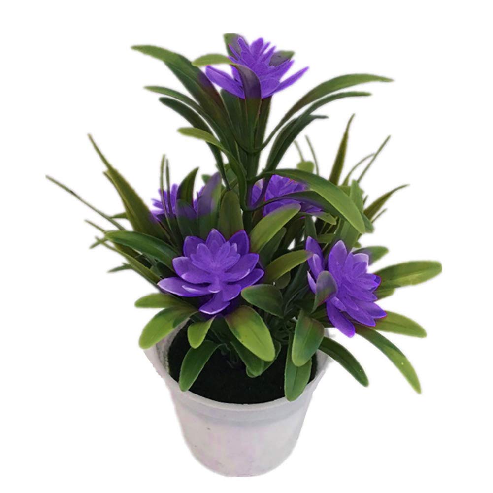Gilroy Artificial Fake Lotus,Flower Potted Plant Desktop Ornaments for Wedding Party Garden Home Decor Pink