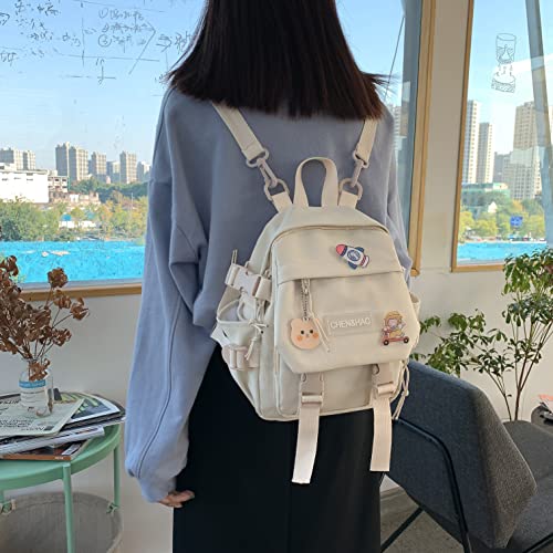 Backpack with Pins Accessories Pendant for Women(White-65, One Size)