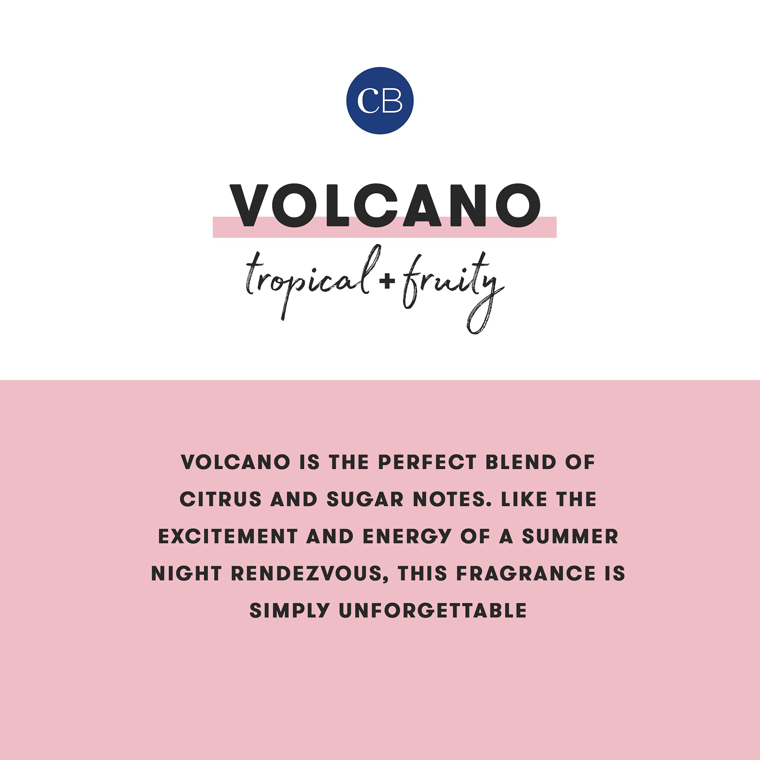 Capri Blue Volcano Scented Mini Tin Candle - Printed Mini Tin Jar Candle - Luxury Candles for Home Scented with Tropical Fruit & Sugared Citrus - Soy Candle Wax Blend - Blue Candle (3 oz)