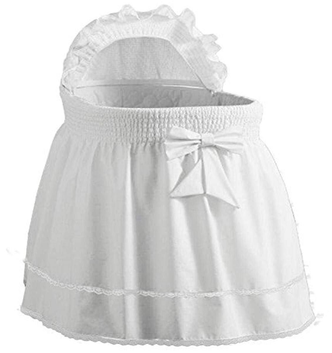 Precious Bassinet Skirt & Hood Color: White - Size: 17inch x 31inch