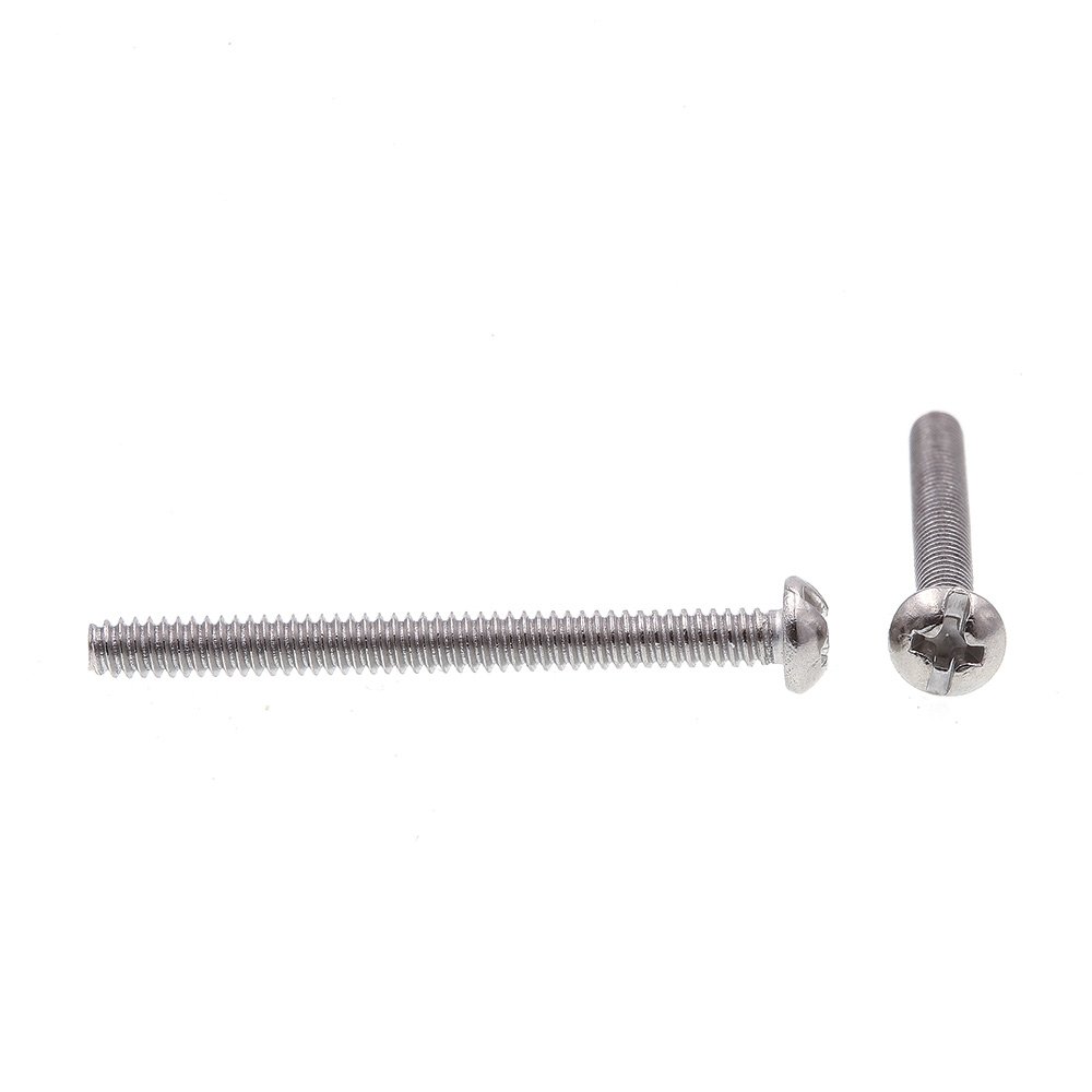 Prime-Line 9003303 Machine Screw, Round Head, Slotted/Phillips Combo, #6-32 X 1-1/2 in, Grade 18-8 Stainless Steel, Pack of 100