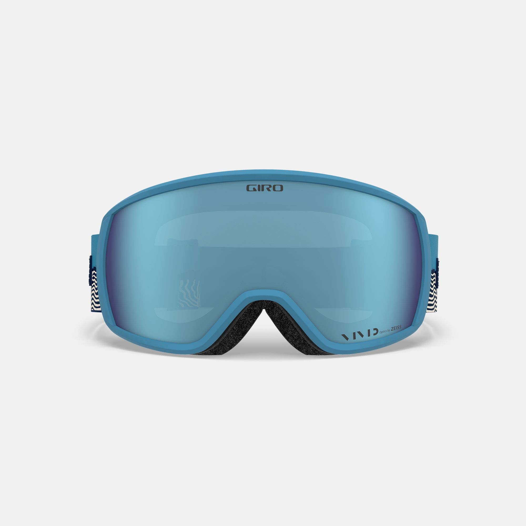 Giro Facet Ski Goggles - Snowboard Goggles for Women & Youth - Powder Blue Ridge Line Strap with Vivid Royal Lens