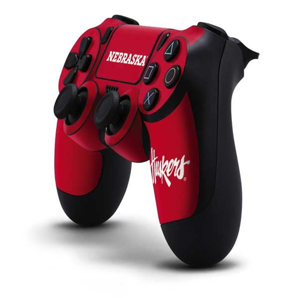 Skinit Decal Gaming Skin Compatible with PS4 Controller - Officially Licensed University of Nebraska Red Design