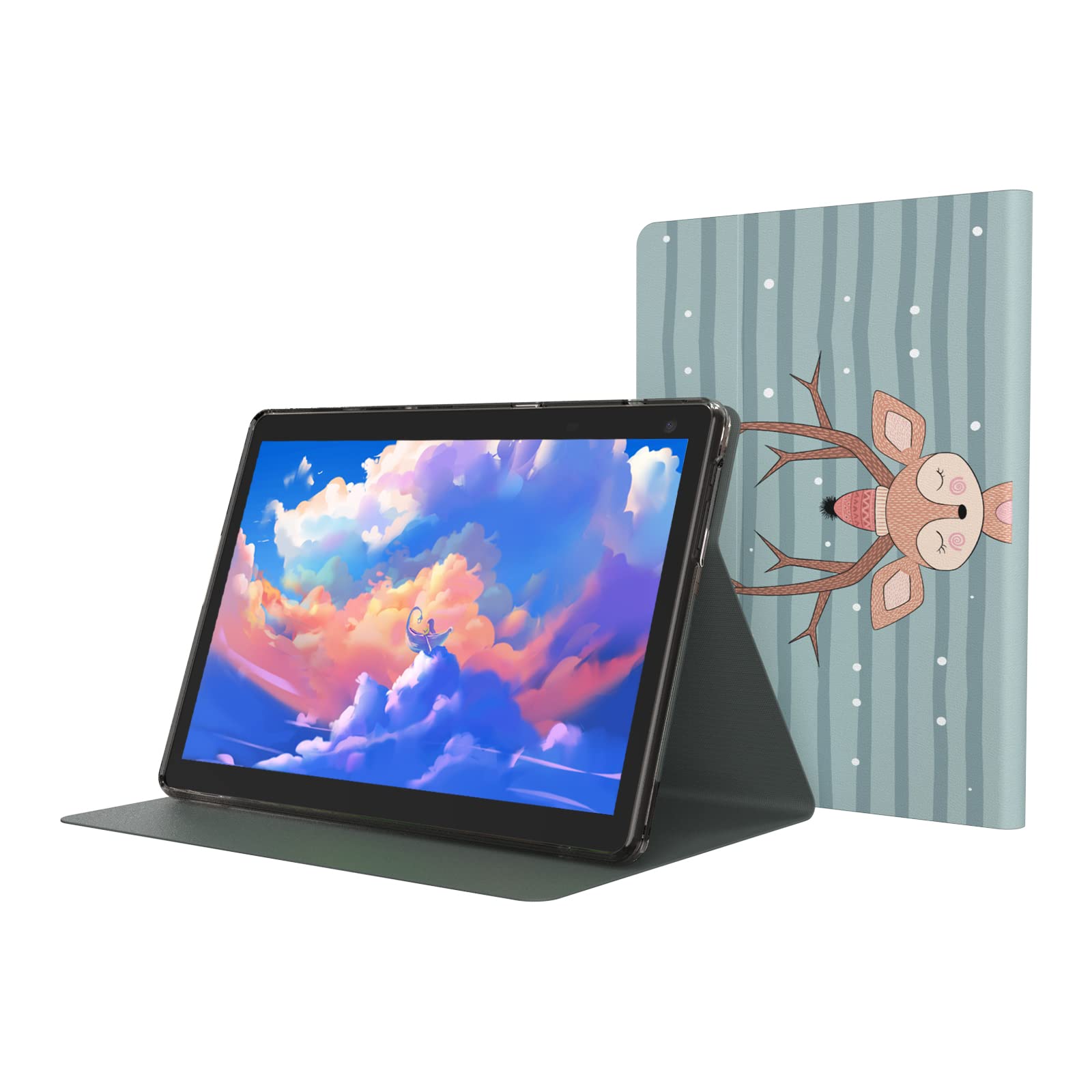 ATOZEE Kids Tablet, 10 Inch Tablet, Android Kids Tablet, WiFi Bluetooth Dual Camera Safety Eye Screen, Parental Control App, 32GB ROM 2GB RAM Quad Core CPU, with Cartoon Tablet Protective Cover.
