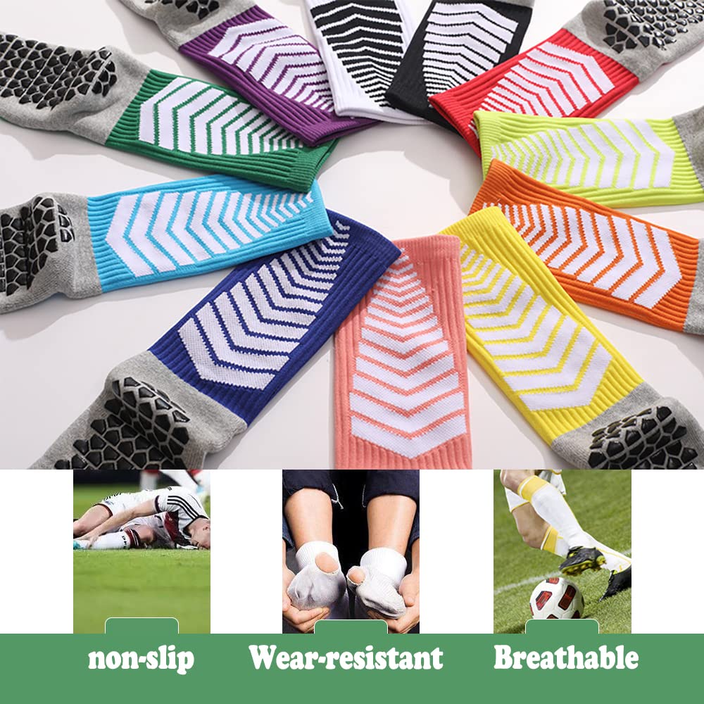 Anti-Skid Socks With Grips Non Slip Socks Ideal For Strenuous Exercise, Yoga, Pilates, Fall Prevention (2 Pairs Green)