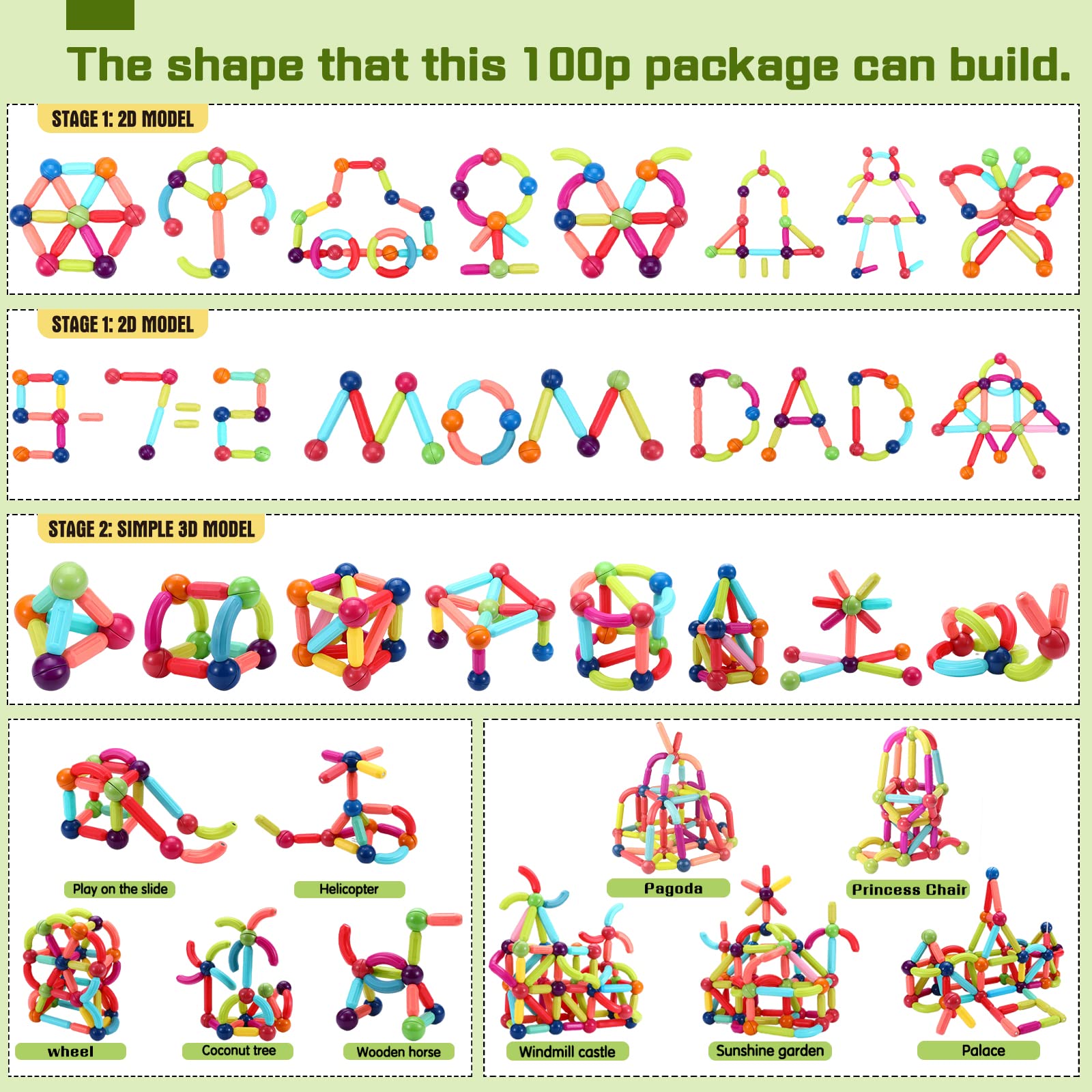 AZEN 100PCS Building Blocks