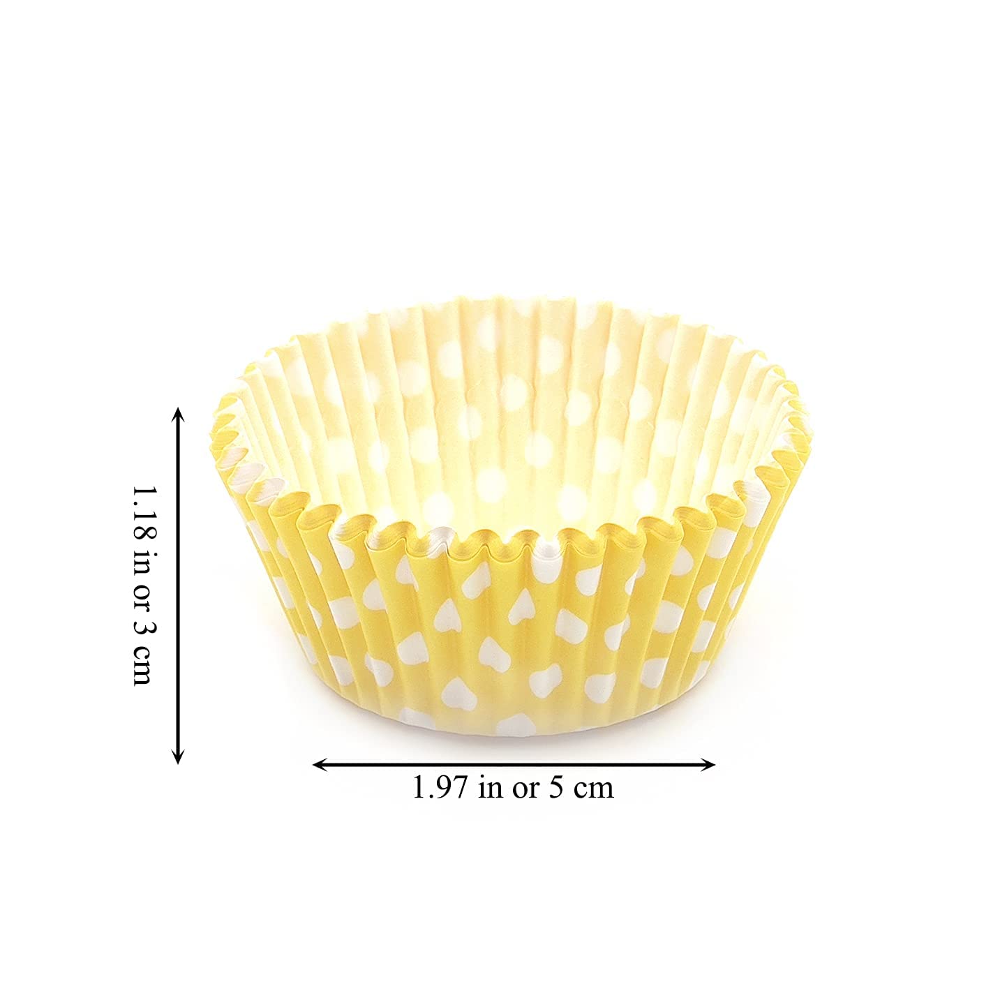 Bakehope Standard Baking Cups, Cute Polka Dots Greaseproof Cupcake Liners(6 Colors,150 Counts)