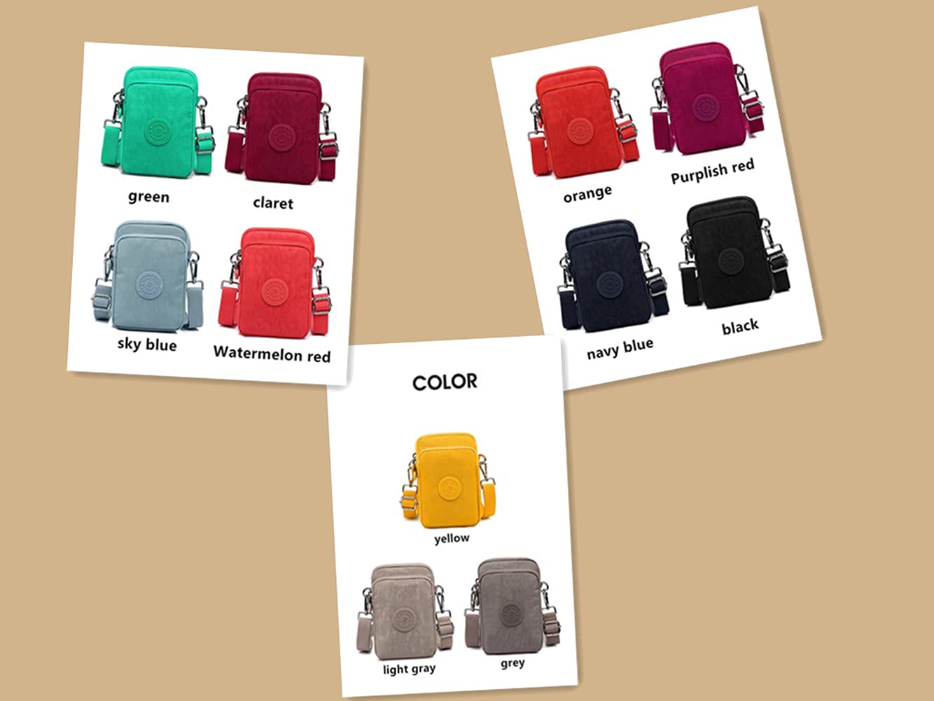 Small Crossbody Bags for Women Shoulder Bag Lightweight Nylon Cell Phone Purses