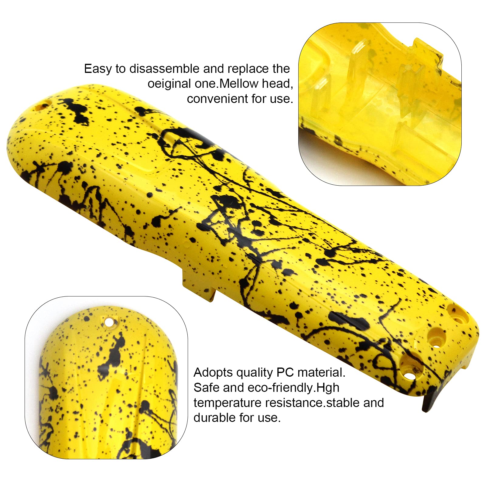 Anrom DIY Hair Clipper Cover, Compatable for Wahl 5 Star Cordless # 8591 Back Cover, Camouflage Yellow