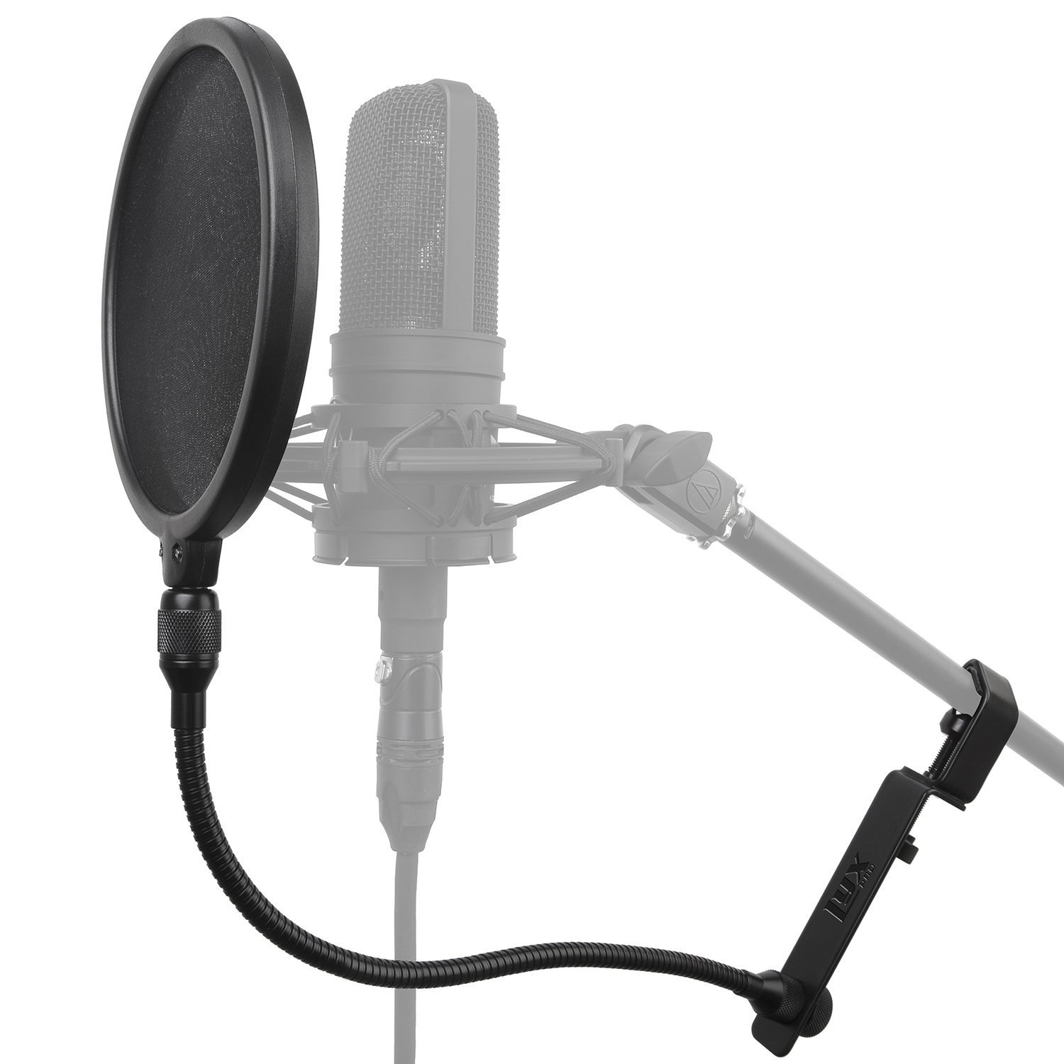 Audio-Technica AT2020 Cardioid Condenser Microphone with XLR Cable, Spider Microphone Shockmount, Isolation Shield