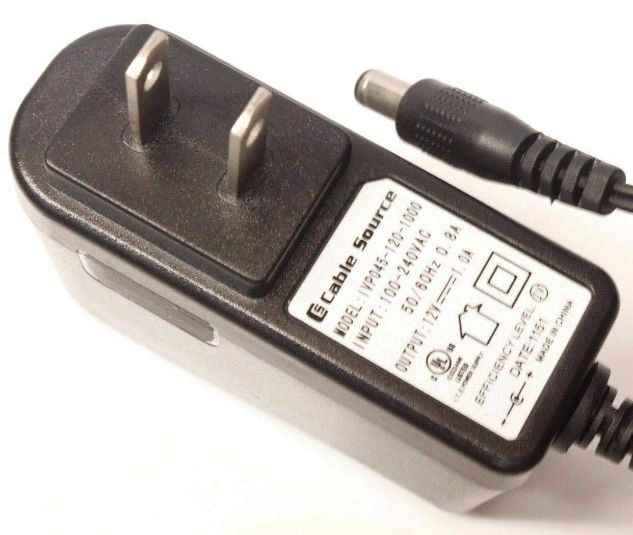 Cable Source Power Source; Input- 100-240vac 50/60Hz0.8a. Output 12v. Model IVP045-120-1000