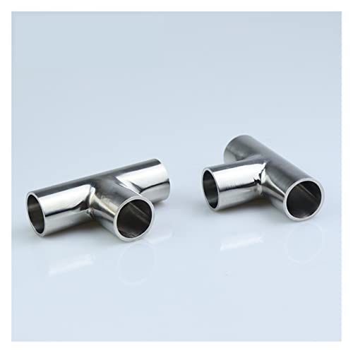 C'EsTBon 16/19/22/25/28/32/38/45/51/63/76/102mm Pipe OD Butt Weld Tee 3 Way Connector Sanitary Pipe Fitting SUS304 Stainless Homebrew Joyous (Size : 45mm Pipe OD)