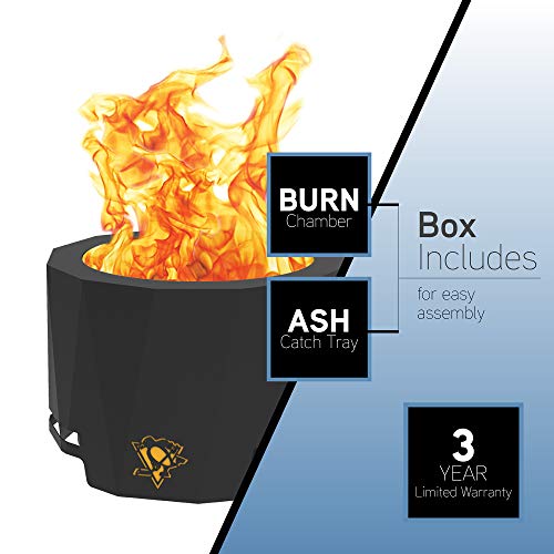 Blue Sky Outdoor Living NHL Colorado Avalanche 24β Steel Peak Patio Smokeless Fire Pit, Firewood and/or Wood Pellet Burning