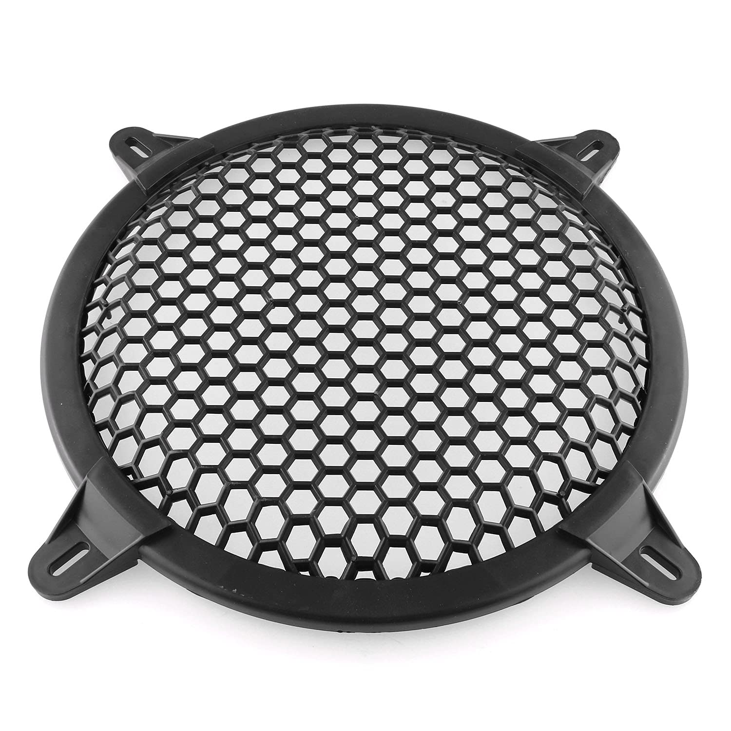 DGZZI Grill Cover 8" Black Hexagonal Plastic Mesh Car Audio Speaker Sub Woofer Grille Guard Protector Cover with 4PCS Screws Car Subwoofer Speaker Cover 8Inch