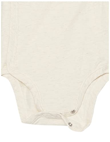 Amazon Essentials Unisex Babies' Cotton Long-Sleeve Side Snap Bodysuit (Previously Amazon Aware), Pack of 3, Ivory/Light Grey Heather/Oatmeal Heather, Newborn