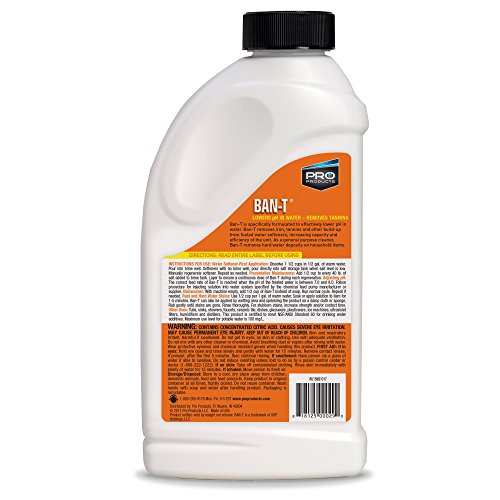 Ban-T Alkaline Water Neutralizer and Cleaner – Water Softener Tannin and Iron Removal Cleaner -- Removes Hard Water Deposits, Lime Scale, Iron Staining – Restores Water Softener Efficiency