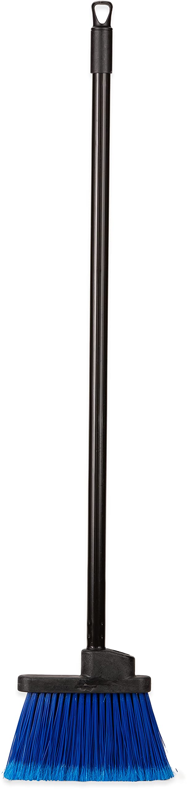 Carlisle FoodService Products CFS 3685914 Duo-Sweep Metal Threaded Handle Flagged Lobby Broom, Polypropylene Bristles, 4" Trim x 7-1/2" Width Bristle, 30" Handle, 36" Overall Length, Blue