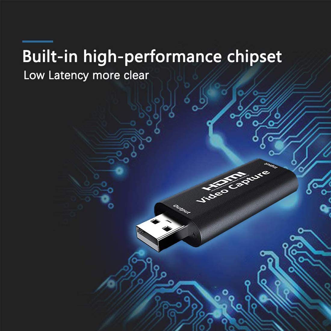 Audio Video Capture Cards, AWADUO HDMI to USB 2.0 - High Definition 1080p 30fps - Record Directly to Computer for Gaming/Streaming/Teaching/Video Conference or Live Broadcasting