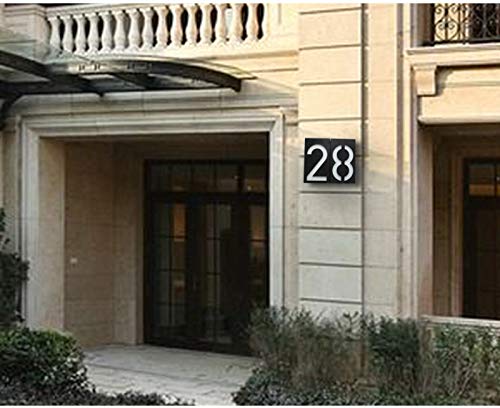 Solar Led House Number Digital Light, Modern Address Sign, Wall-Mounted Signage for Home Garden Yard Street
