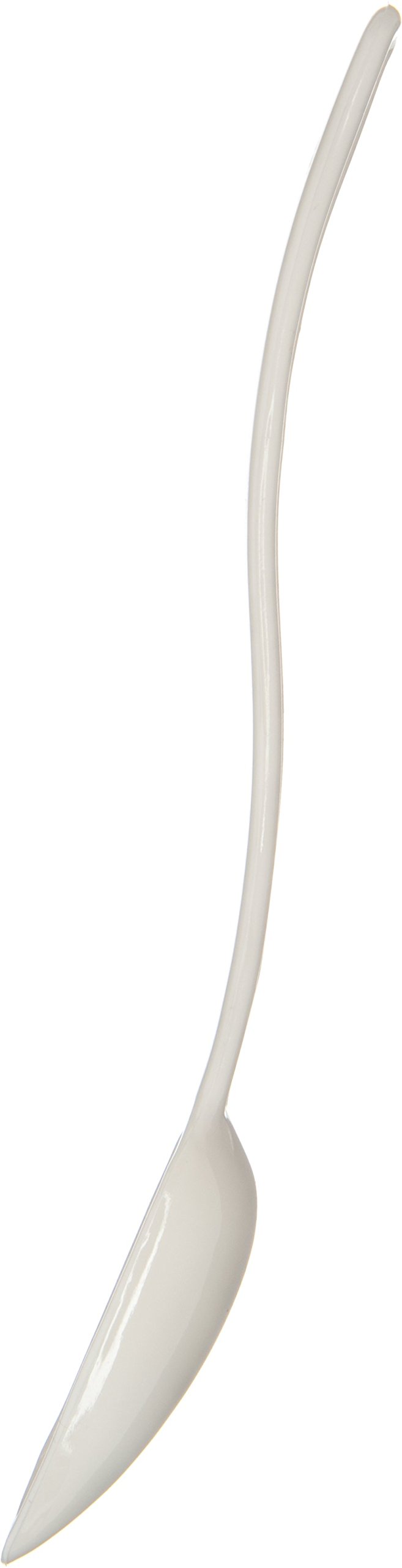 Carlisle FoodService Products 12 Pack Solid 9 Inch Spoons, Portion Control Utensils for Salads and Desserts, Durable Polycarbonate, Dishwasher-Safe, NSF Certified, Plastic, White (Pack of 12)