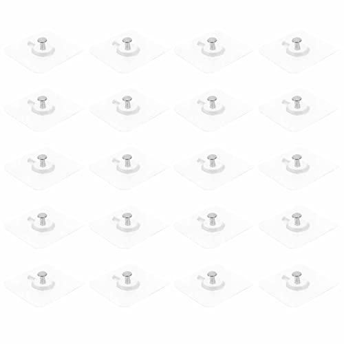 Cabilock 40pcs No Nail- Free Sticky Peg. Mount Trace Stickers Household cm Photo Screw Adhesive Self- Adhesive Kitchen Without Furniture Frame Picture Pegs Non- Transparent