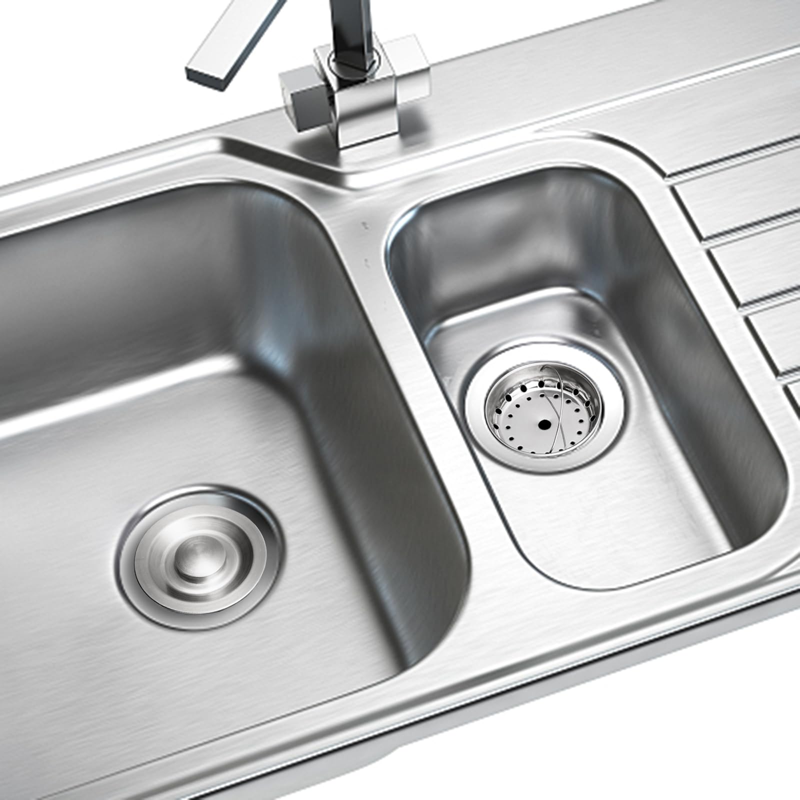 CALATOUR Kitchen Sink Drain Strainer and Drain Cover Set of 2,Sink Stopper Kitchen Drain Sink Strainer,Preventing Clogging of Kitchen Drain (2 Sets)