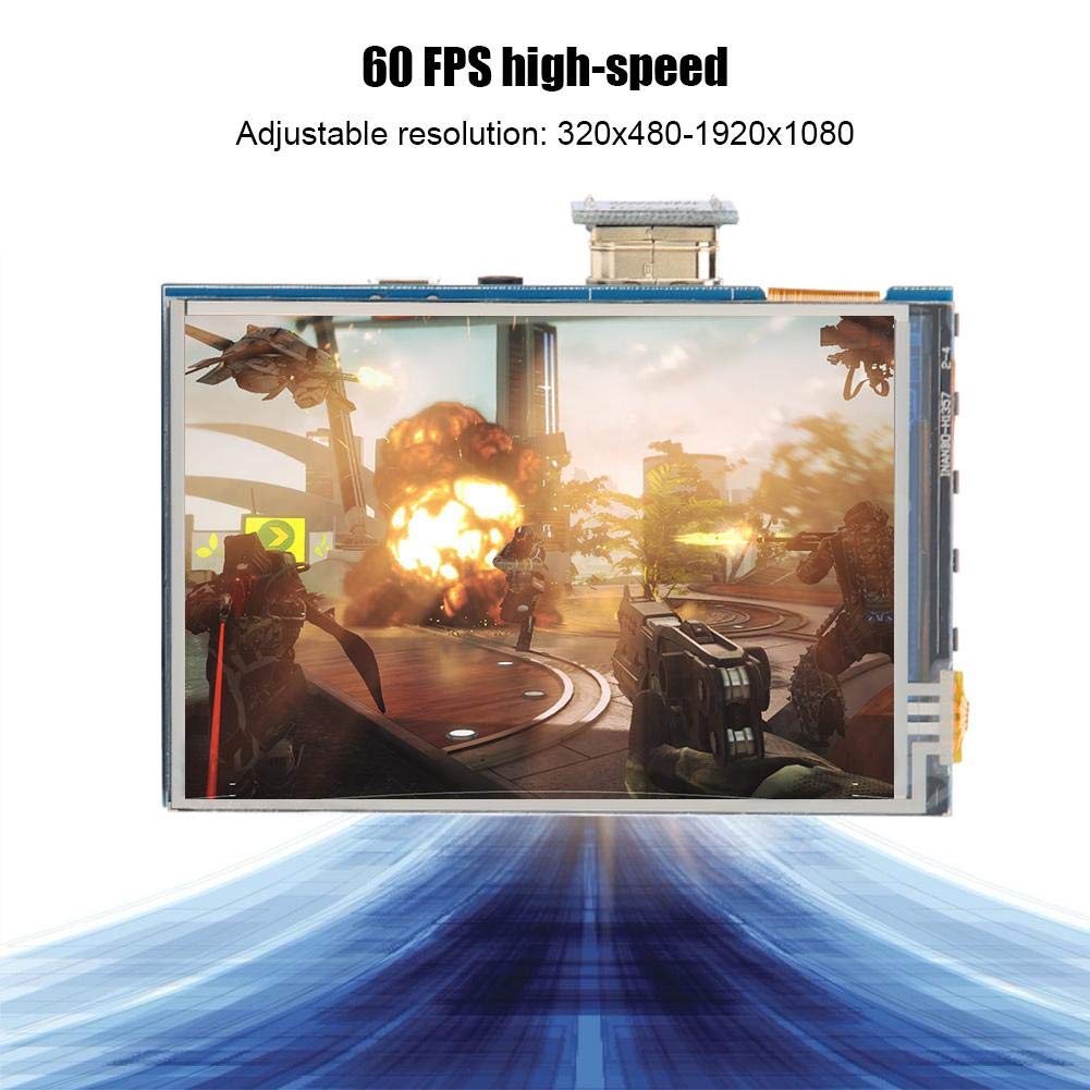 Tosuny Gaming Monitor, Portable Monitor 3.5 inch 1080P IPS Wide Viewing Angle LCD Touch Screen Display HDMI Monitor for Raspberry Pi 4B