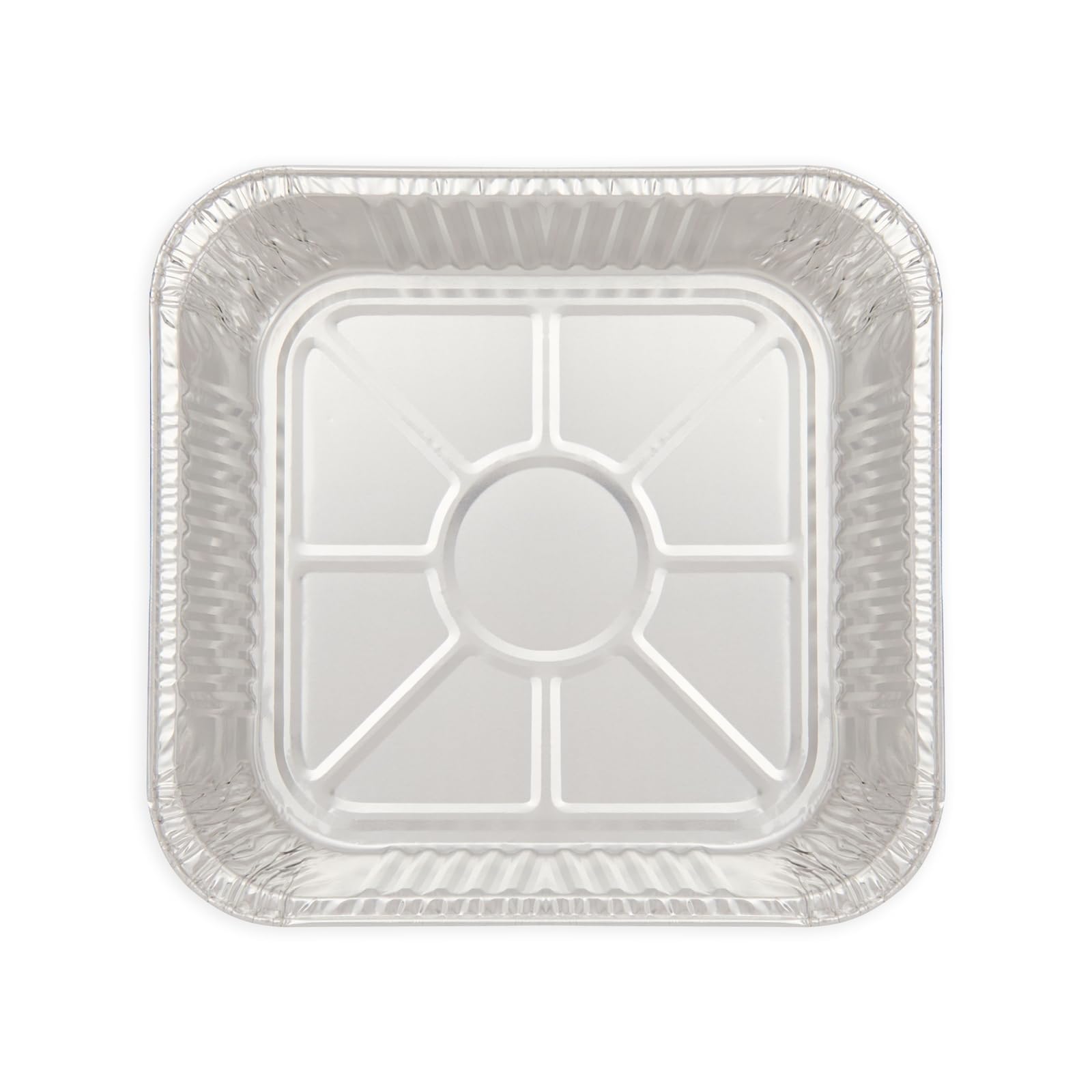 Stockroom Plus 50 Pack 8x8 Disposable Aluminum Foil Pans for Baking, Square Trays for Meal Prep