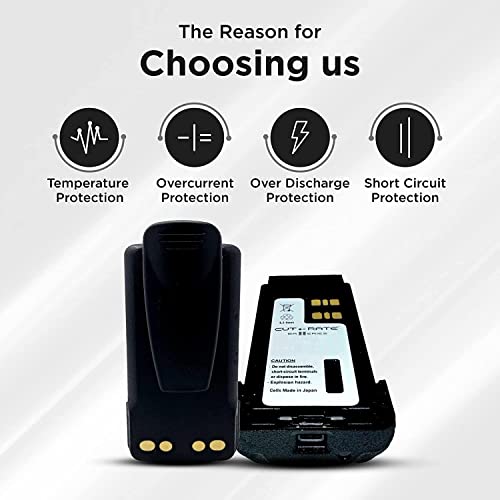 Battery Compatible with Motorola XPR 3500e Rechargeable Two Way Radio 7.5v 1500mAH Ni-MH
