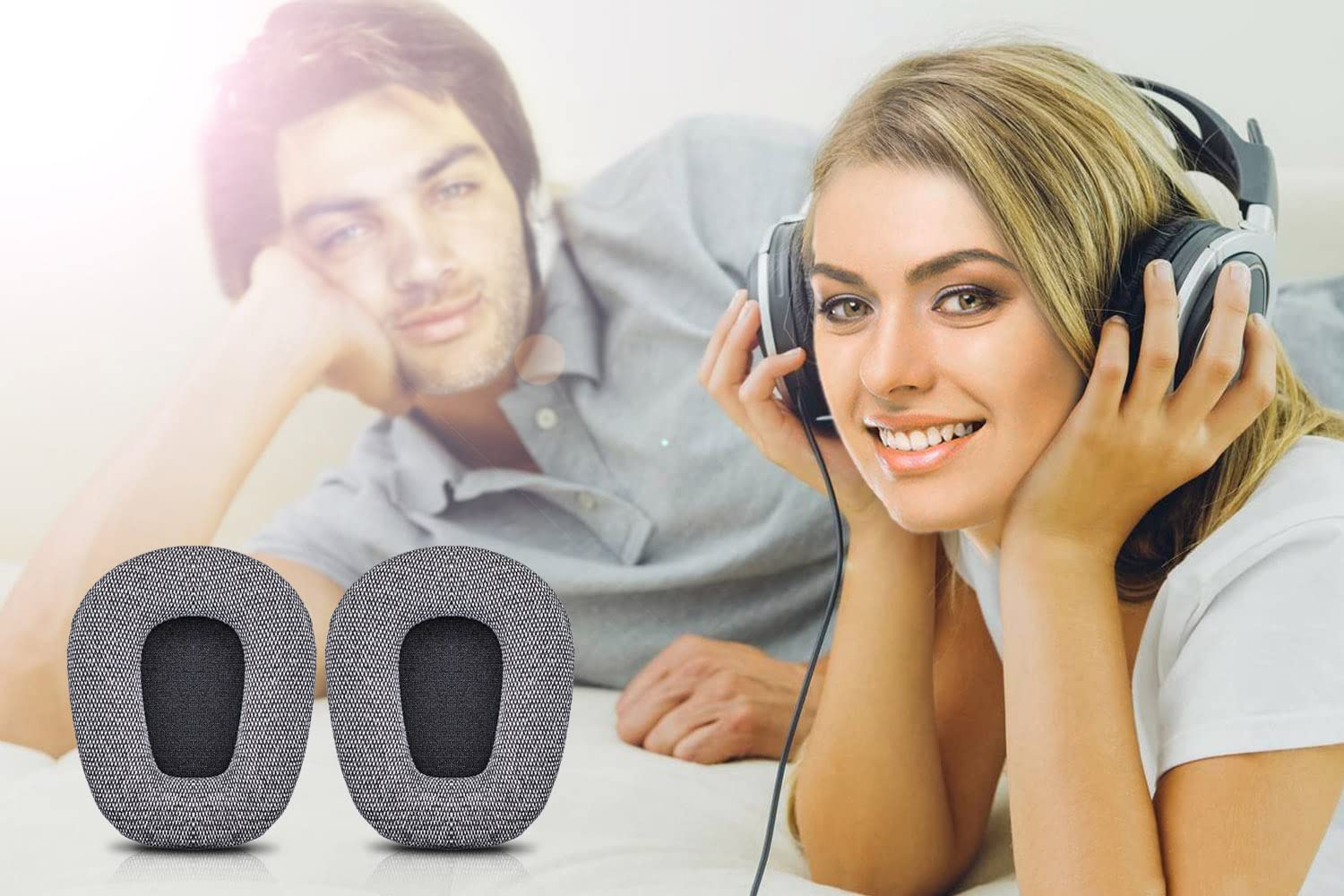 B450-XT B550-XT Kit Replacement Ear Pads Cushions - Compatible with B450 XT / B550 XT Headset I B450-XT/B550-XT Replacement Cushion Kit (Comfortable Gray Fabric)