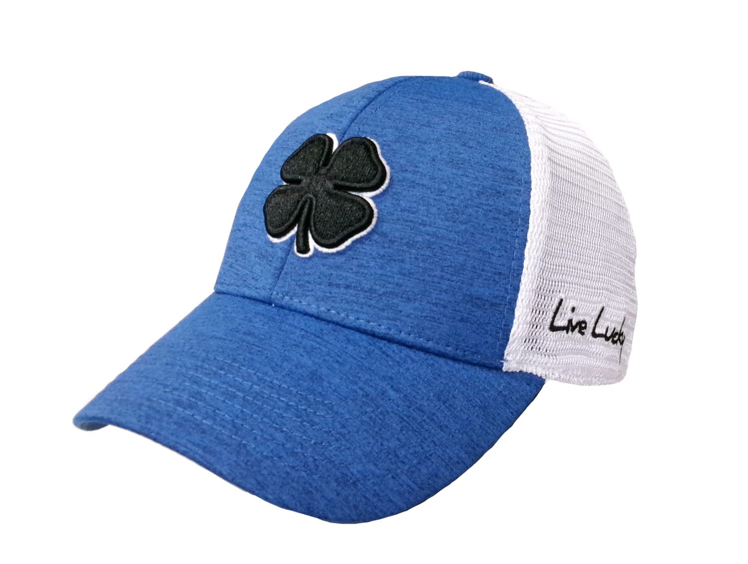 Black Clover Perfect Luck 12 L/XL Blue Hat with White Mesh and Black HD Clover Patch