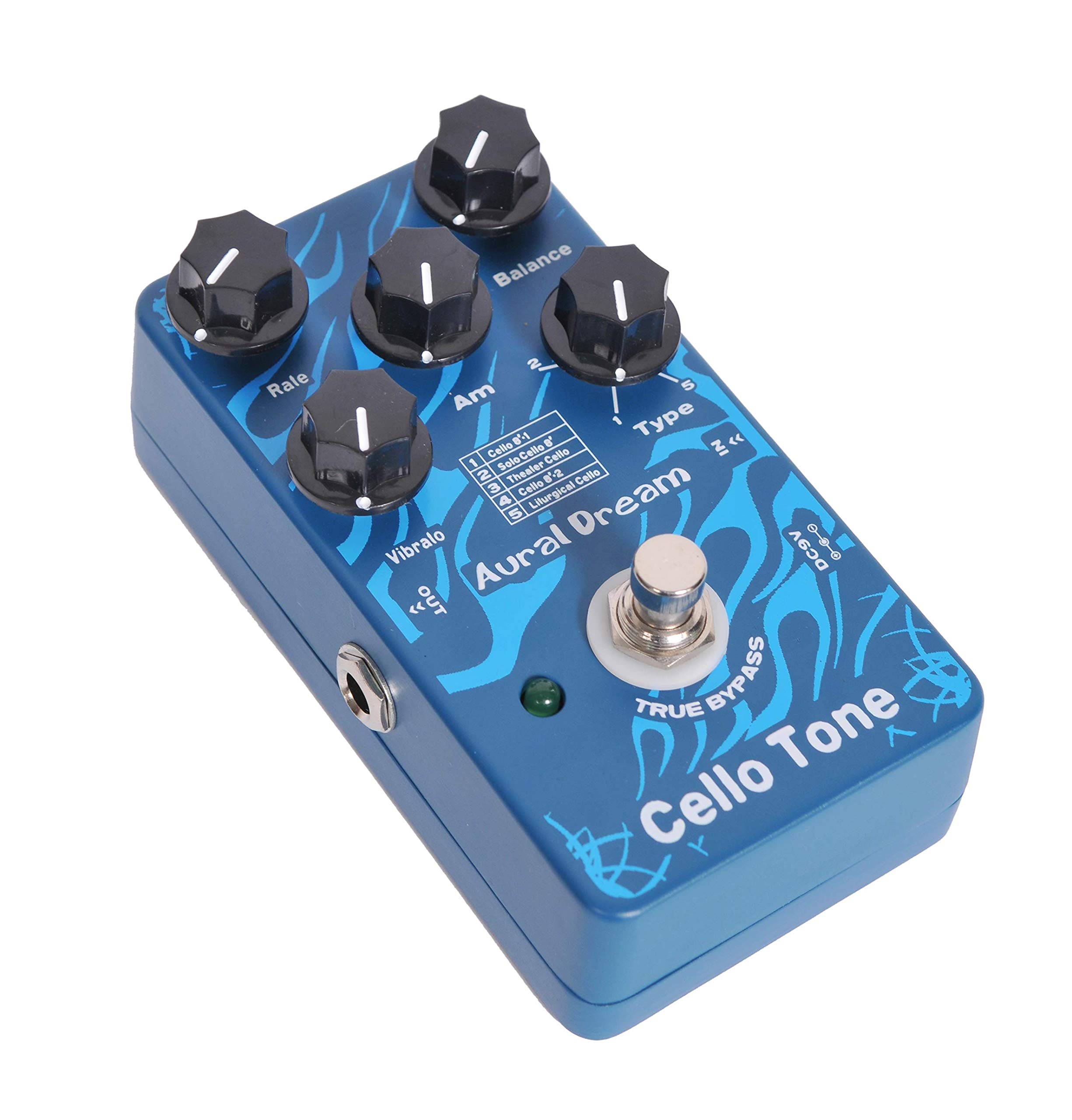Aural Dream Cello Tone Synthesizer Guitar Effects Pedal includes Cello 8',Theater Cello,Solo Cello 8'and Liturgical Cello with Vibrato module