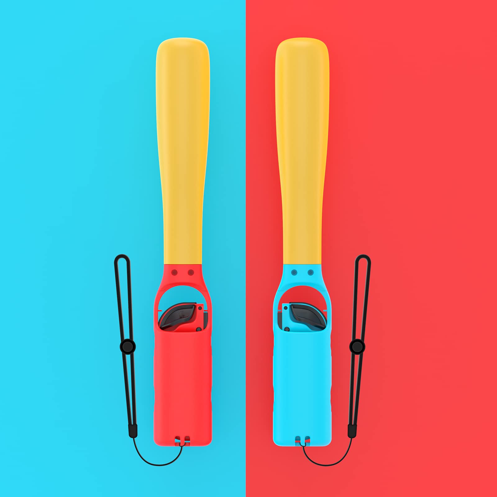 Baseball Bat Handle Grip, CODOGOY Baseball Stick Game Accessories Compatible with Nintendo Switch OLED/ Nintendo Switch, Small Handle Somatosensory Baseball Grip NS Left & Right Handle(2PCS)
