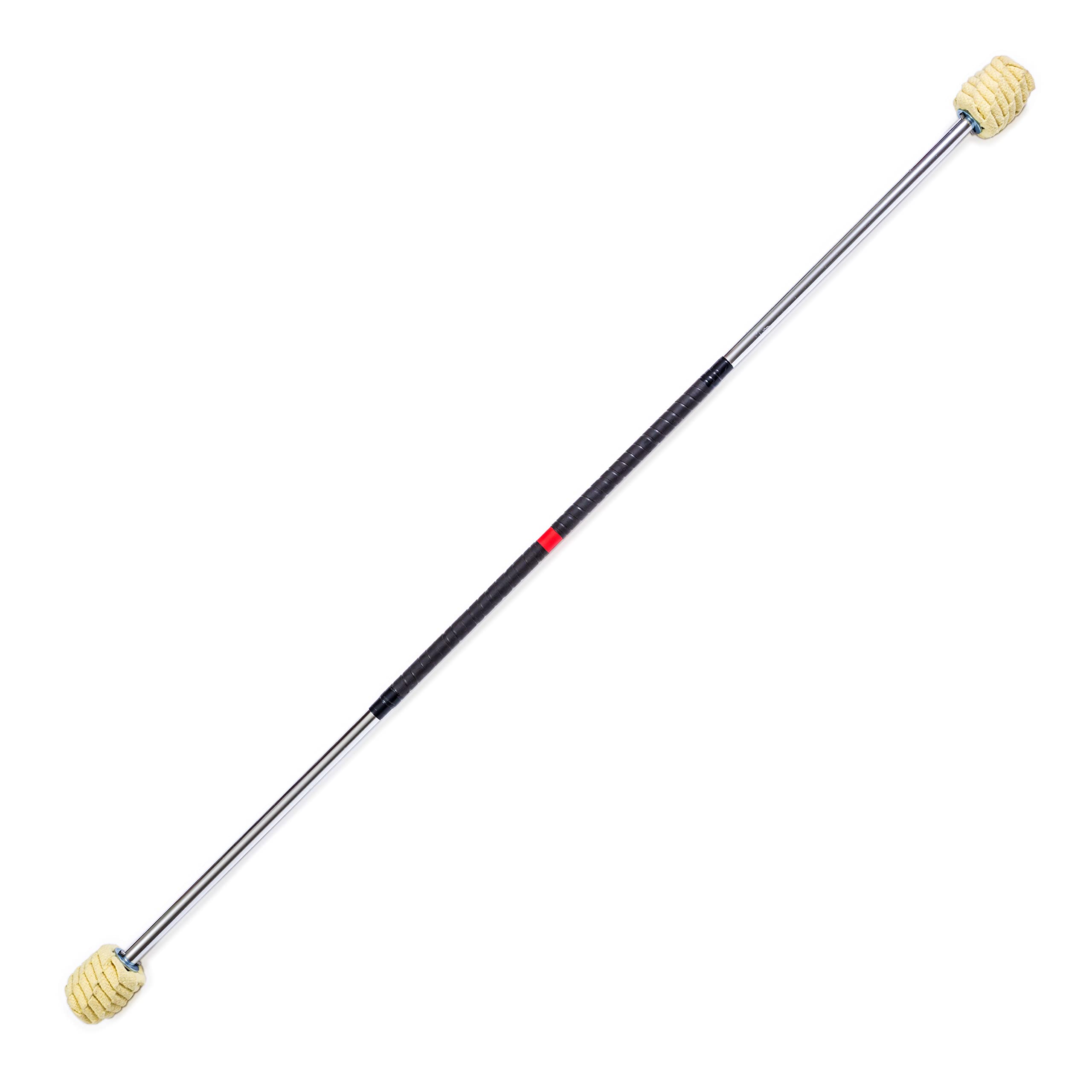 FIRE MECCA Fire Staff – 3 Inch Woven Kevlar MoonBlaze Head – Custom Length – 60 Inch Length – Aluminum Tube Body – Flow, Spinning, Circus, Dance Prop – for Festivals, Ceremonies, & Performances