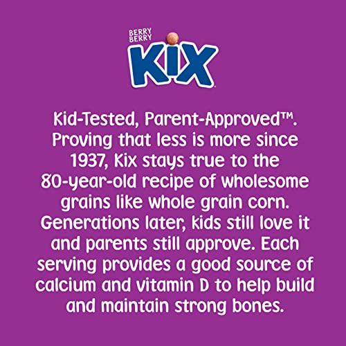 Berry Berry Kix Whole Grain Breakfast Cereal, Crispy Corn Cereal, Family Size, 18 oz