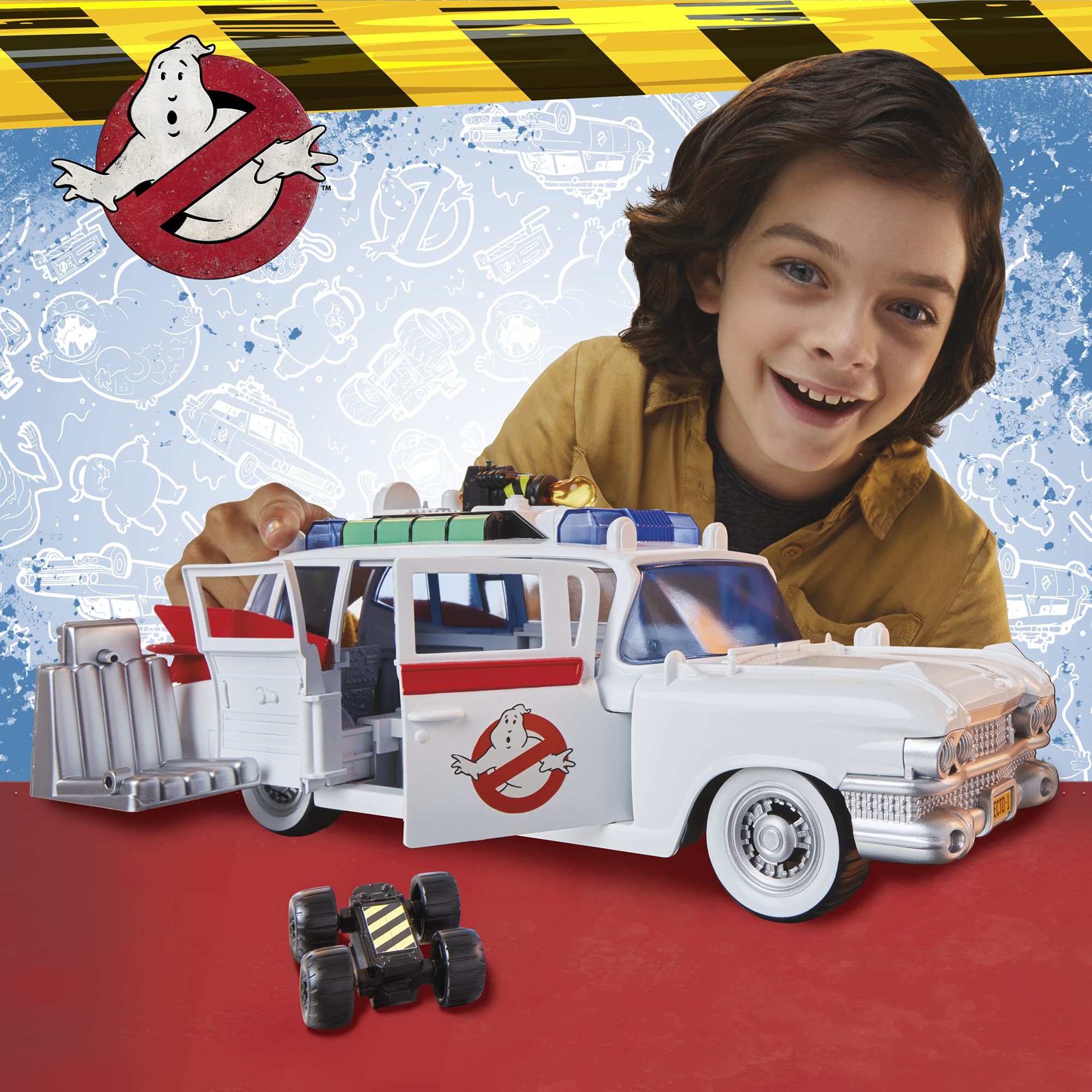 Ghostbusters 2021 Movie Ecto-1 Playset with Accessories for Kids Ages 4 and Up New Car Great Gift for Kids,Collectors,and Fans