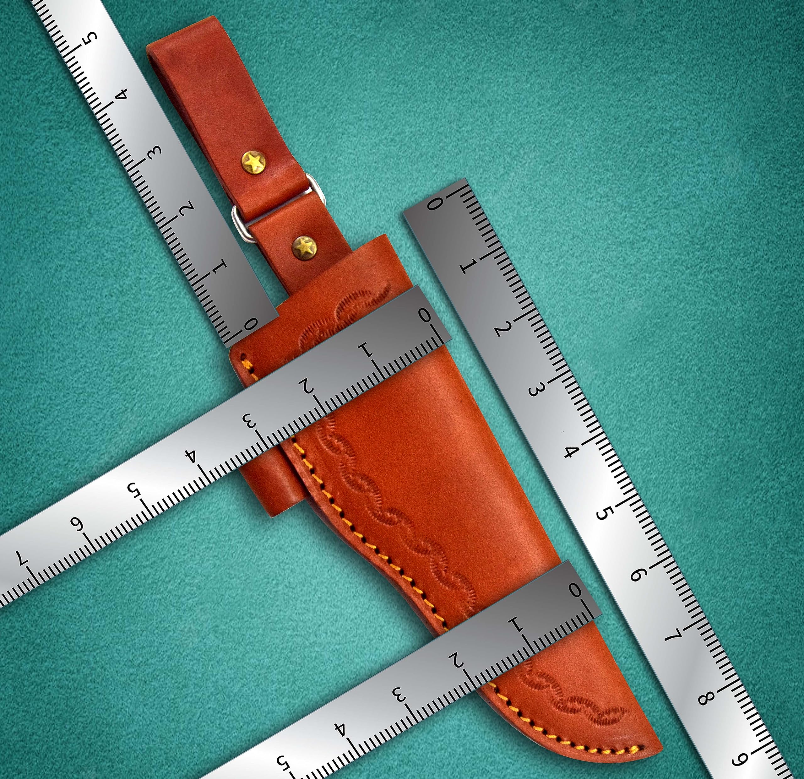 Hercules Knives Custom Leather Sheath Tooled Leather Sheath/Hunting Knife Sheath Universal Leather Knife Sheath Sheath Fit up to 8.0" Blade 100% Real Laether