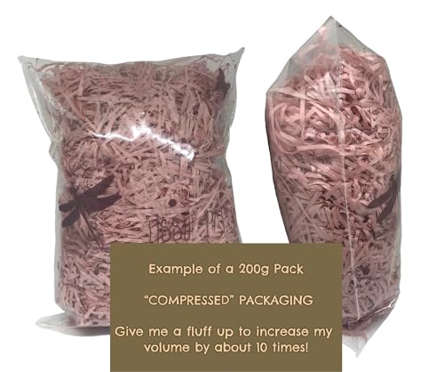 Champagne Blush Shredded Tissue Paper Shred Neutral Hamper Gift Box Basket Filler Eco-friendly Biodegradable Compostable Acid-free Colourfast 200g