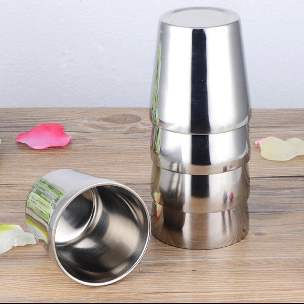 Baoblaze 6Pcs 180ml Stainless Steel Vacuum Insulated Cup