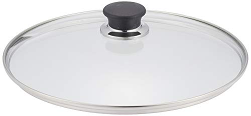 Ballarini 334 °F02.28 Glass Lid 28 cm Stainless Steel Lid and Knob, Black/Clear, 6 x 28,9 x 11.4 (