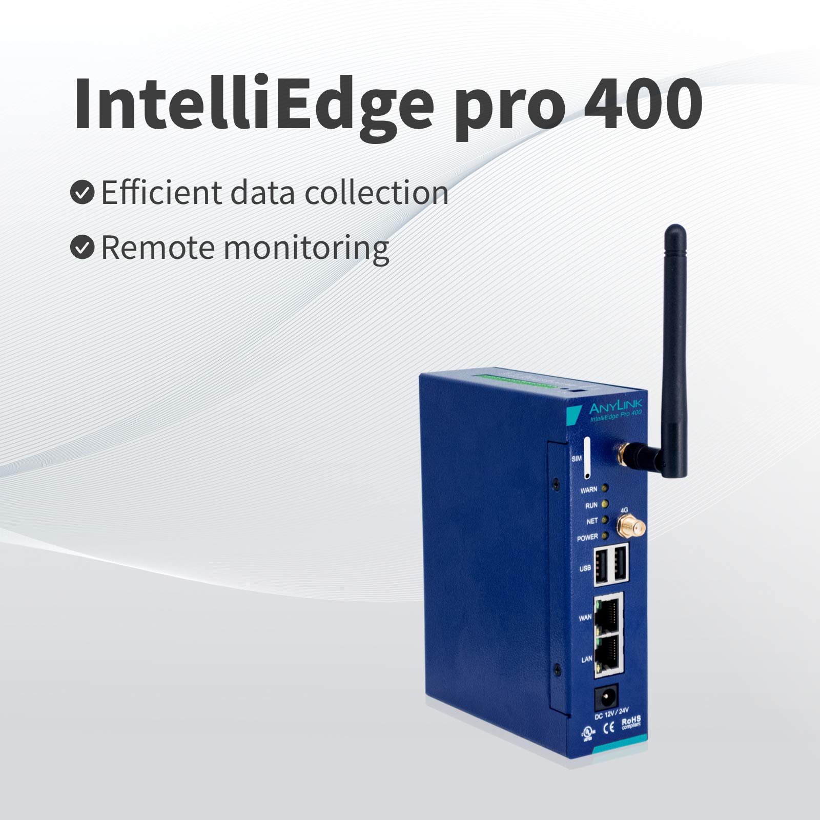 AnyLink IntelliEdge Pro-400 Industrial Cloud IoT Smart Life Management Mini IoT Box Edge Server,4GB
