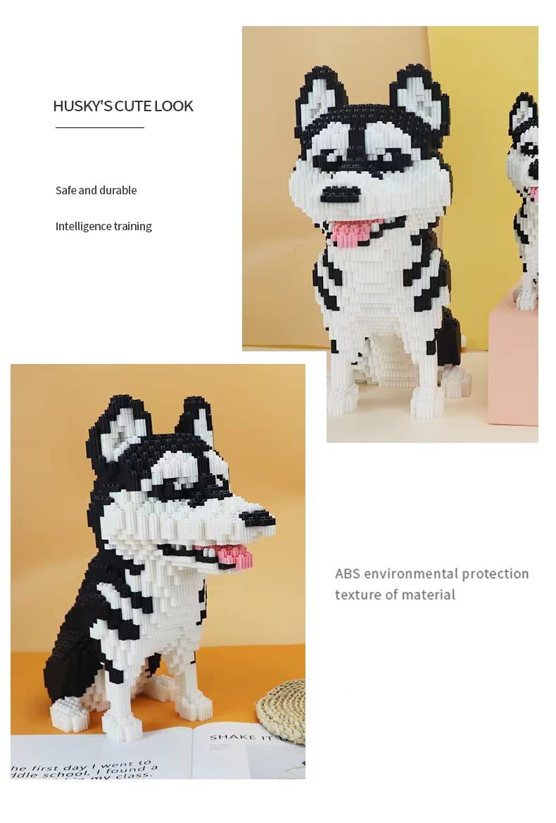BDYDT Dog Husky Micro Building Blocks Set(2524PCS) Gift for Adults and Kids