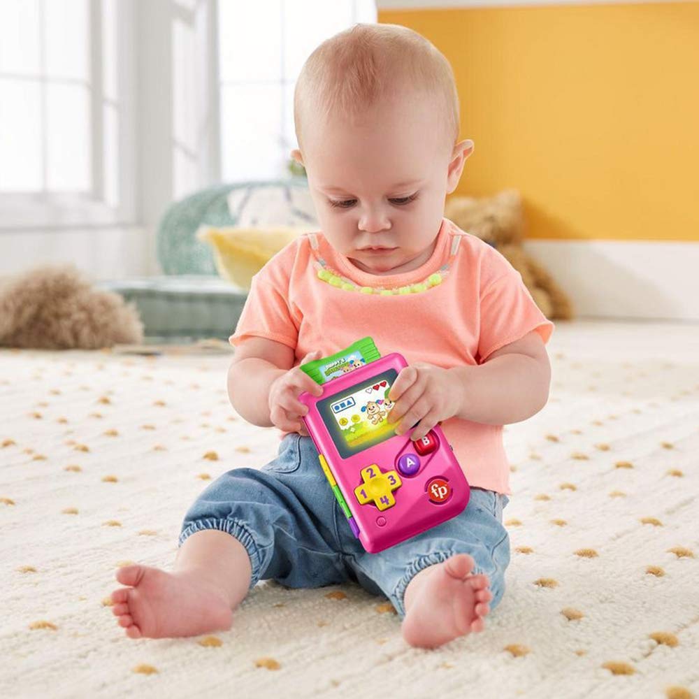 Fisher-Price Laugh & Learn Lil' Gamer - Pink Edition ~ Educational Activity Toy for Babies and Toddlers Inspired by Nintendo
