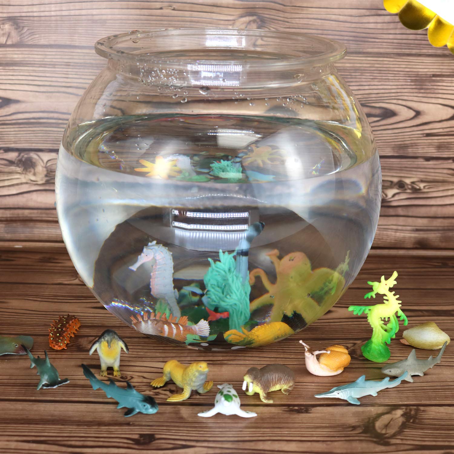 GiftExpress Ocean Sea Creatures/Animals Toy Figures, 36 Pcs Mini Assorted Under The Sea Life Realistic Figures, Educational Toy, Easter Egg Filler, Cupcake Topper, Aquarium Decorations