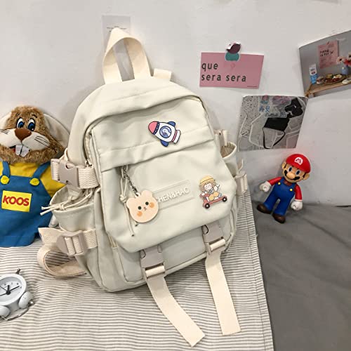 Backpack with Pins Accessories Pendant for Women(White-65, One Size)
