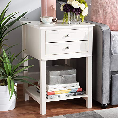 Baxton Studio Nightstands, White