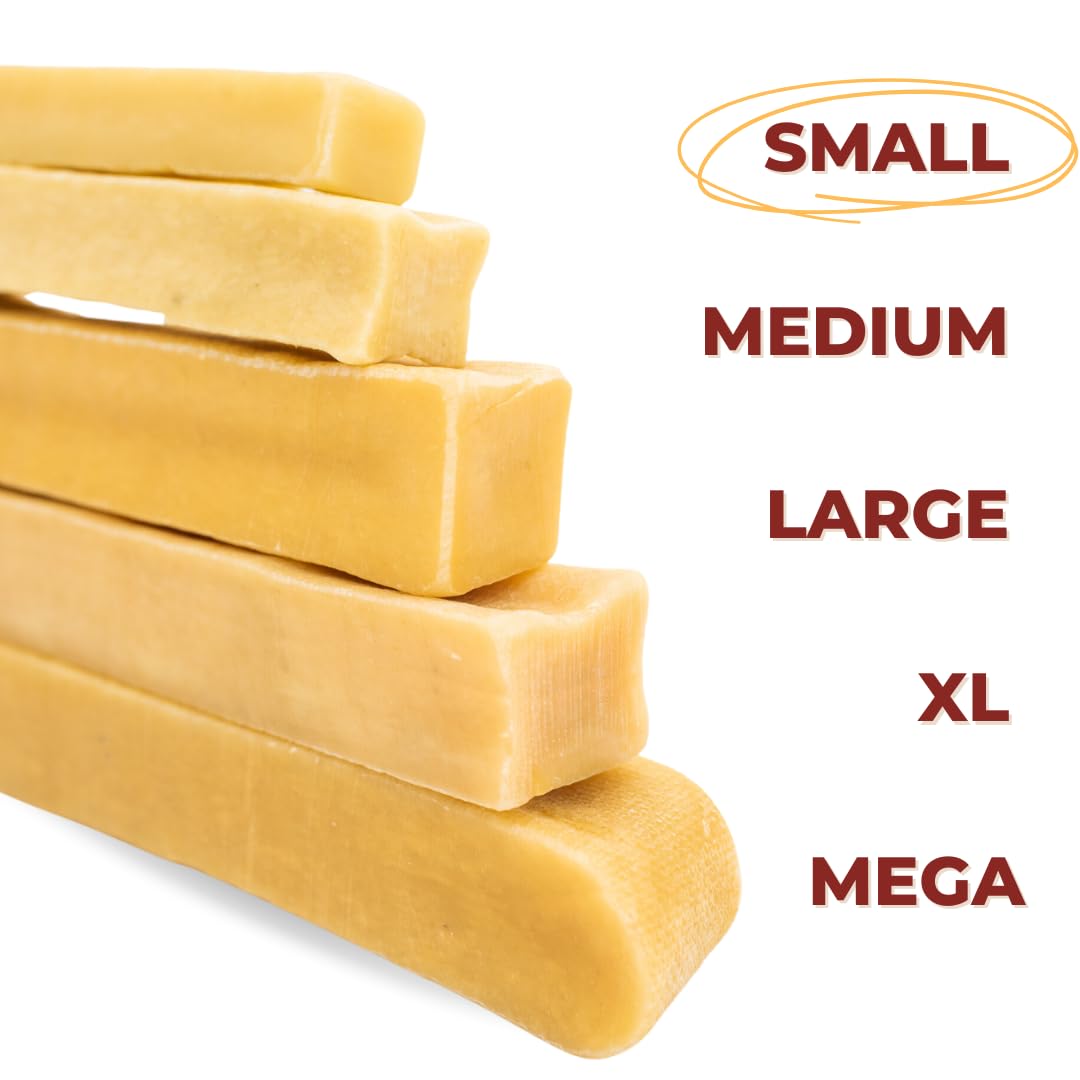Bully Bunches Small Authentic Yak Cheese Himalayan Chews for Small Dogs & Puppies - All Natural Dog Treat Dental Chews, Made with Real Yak Milk for Teething - Lactose & Rawhide Free (3 Pk)
