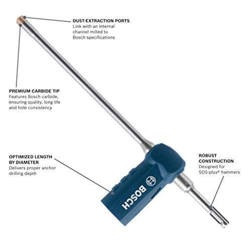 Bosch HCD2094 9/16 In. x 15 In. SDS-plus Speed Clean™ Dust Extraction Bit