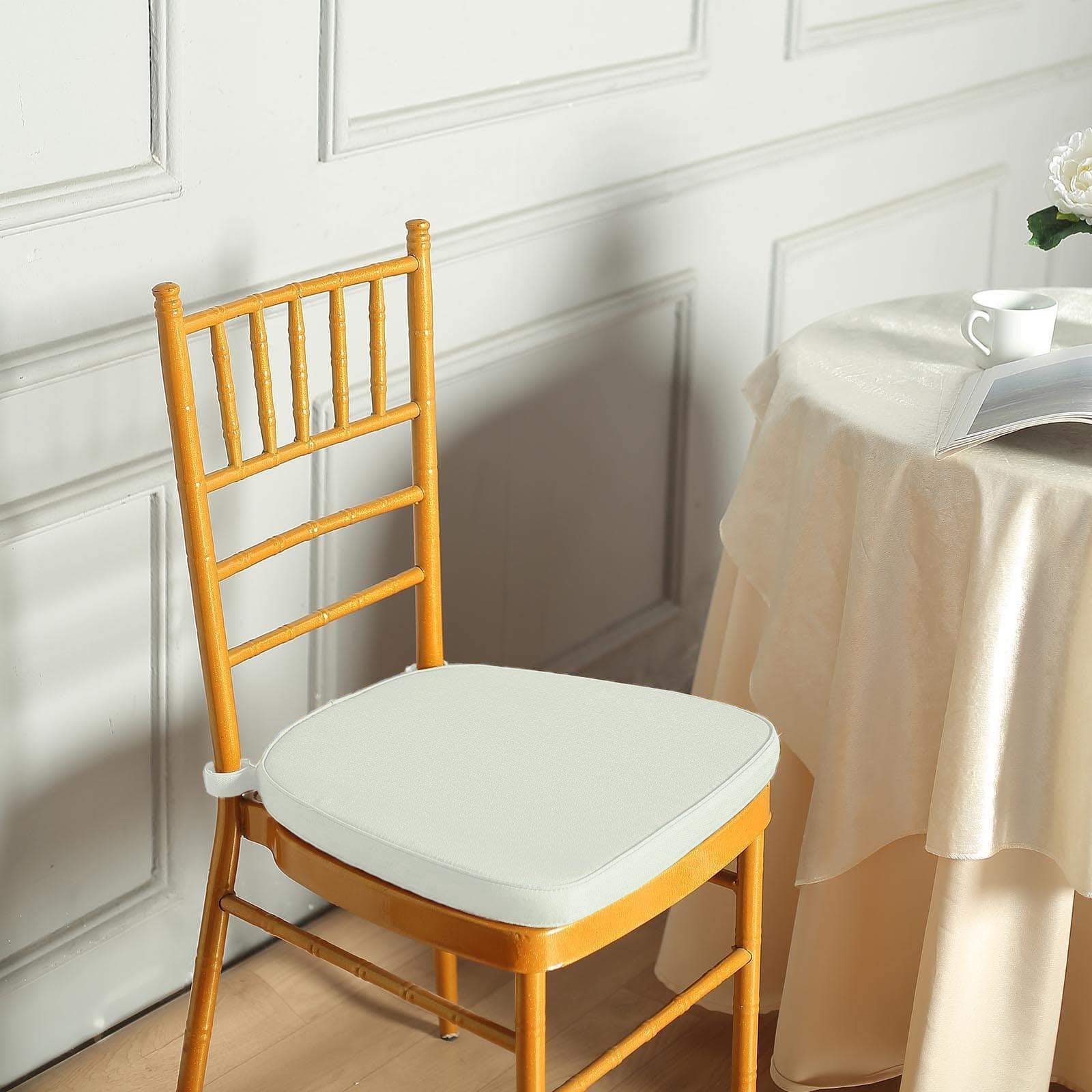BalsaCircle White Cushion for Chiavari Chairs - Wedding Party Event Furniture Reception Dinner Catering Ceremony Decorations